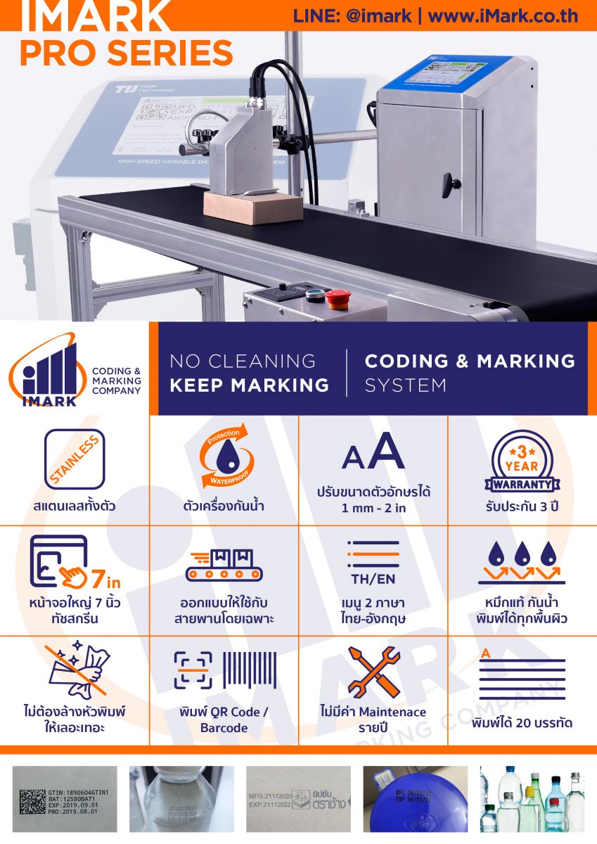 iMark - TIJ Thermal Inkjet ระบบหมึกตลับไม่ต้องล้างหัวพิมพ์